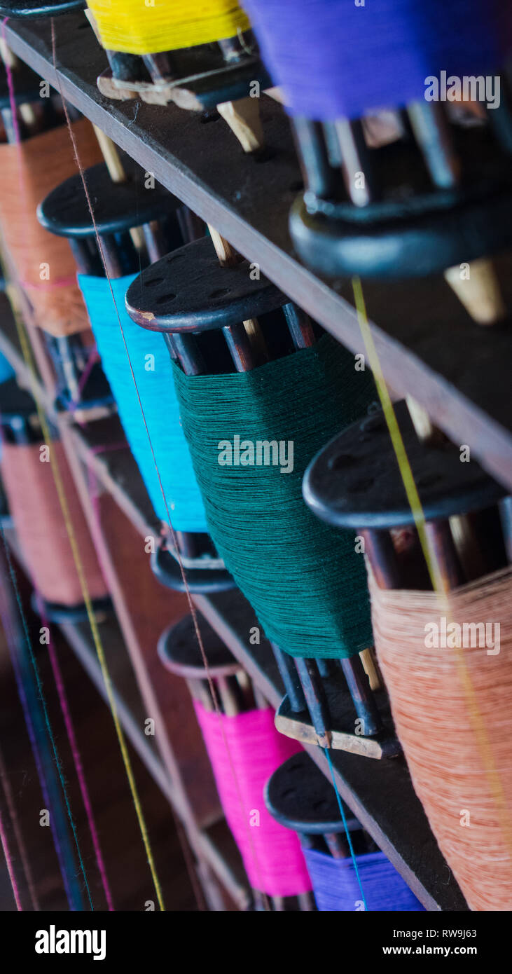 Traditional Silk Thread Spools from Myanmar Stock Photo - Alamy