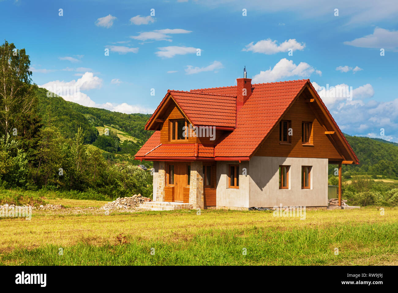 New house in rural area Stock Photo - Alamy
