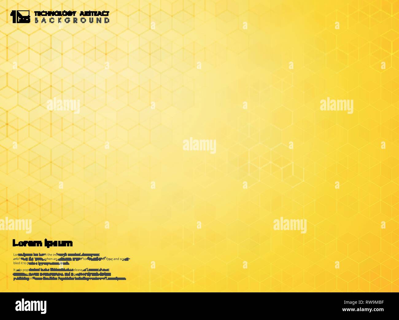 Abstract gradient yellow of science pentagon technology futuristic ...