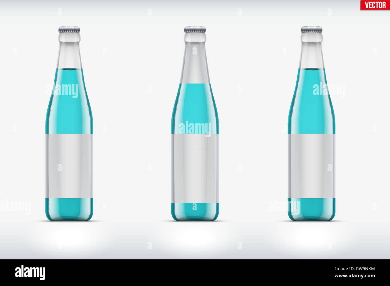 Glass lemonade bottle soda Stock Vector Images - Alamy