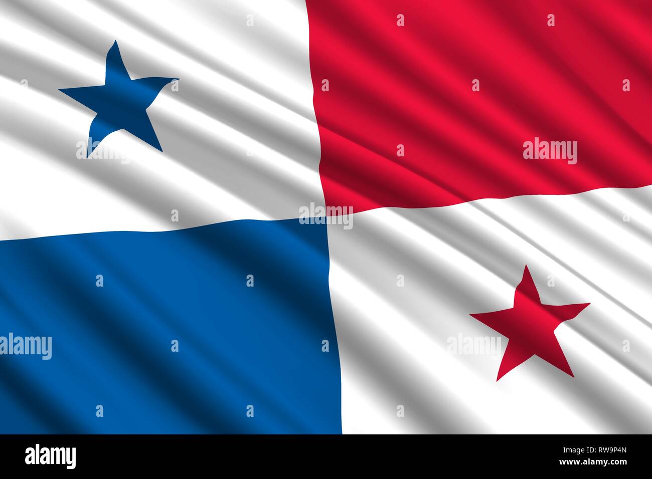 waving flag of Panama. Vector illustration Stock Vector Image & Art - Alamy