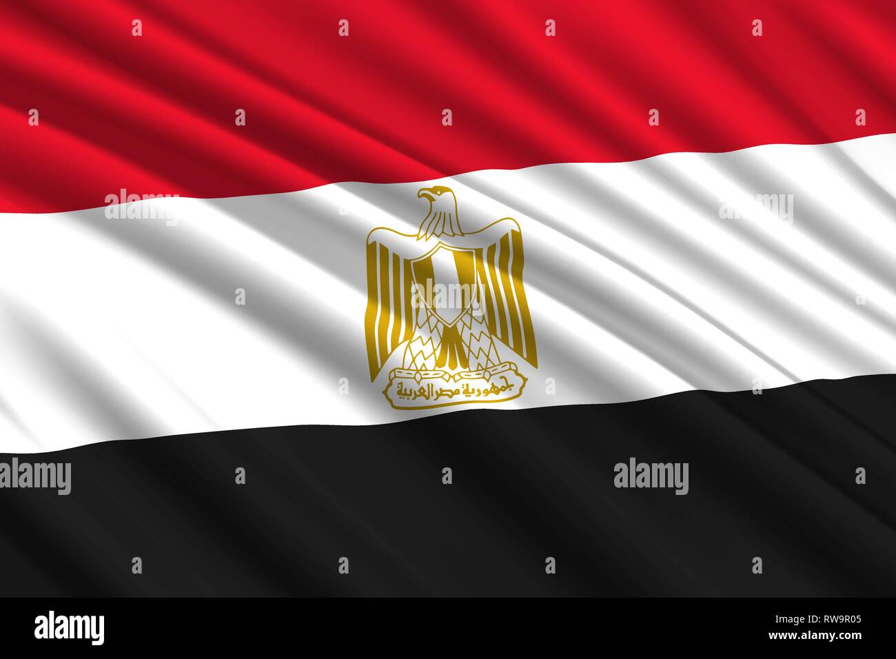 waving flag of Egypt. Vector illustration Stock Vector Image & Art - Alamy