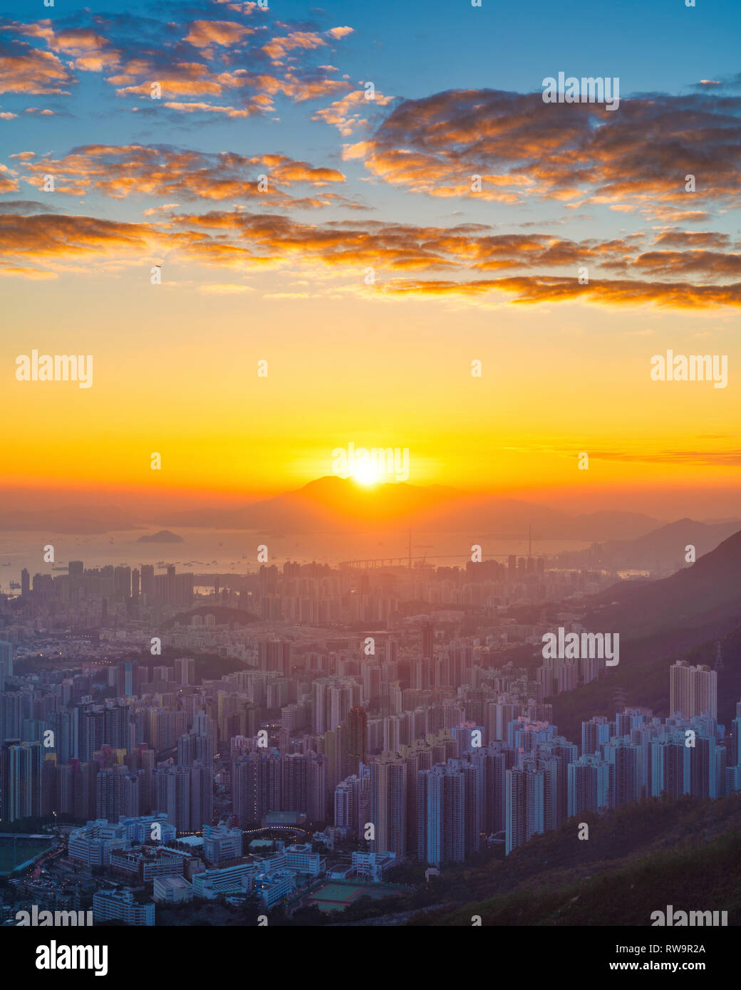Sunset in the city Stock Photo - Alamy