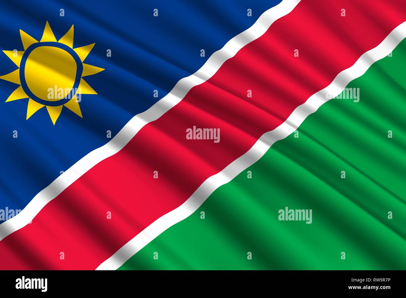 Namibia fabric flag Stock Vector Images - Alamy