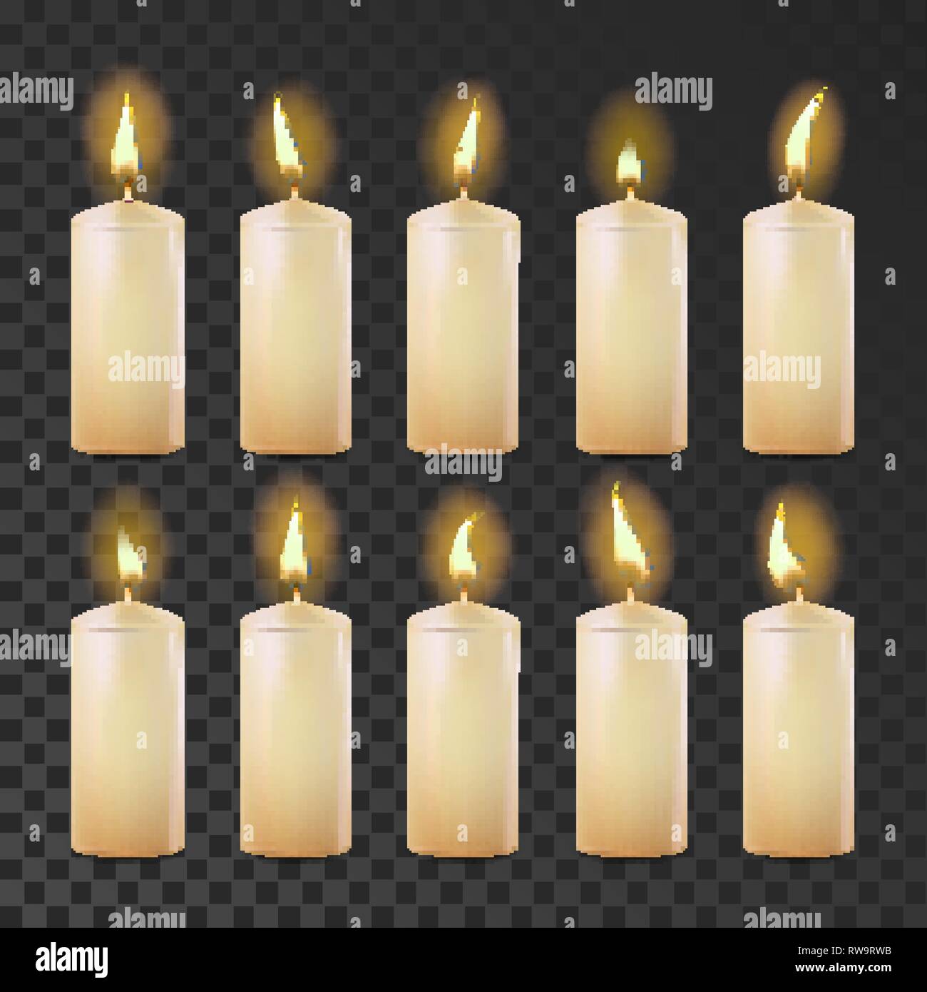 Lit prayer candles Stock Vector Images - Alamy