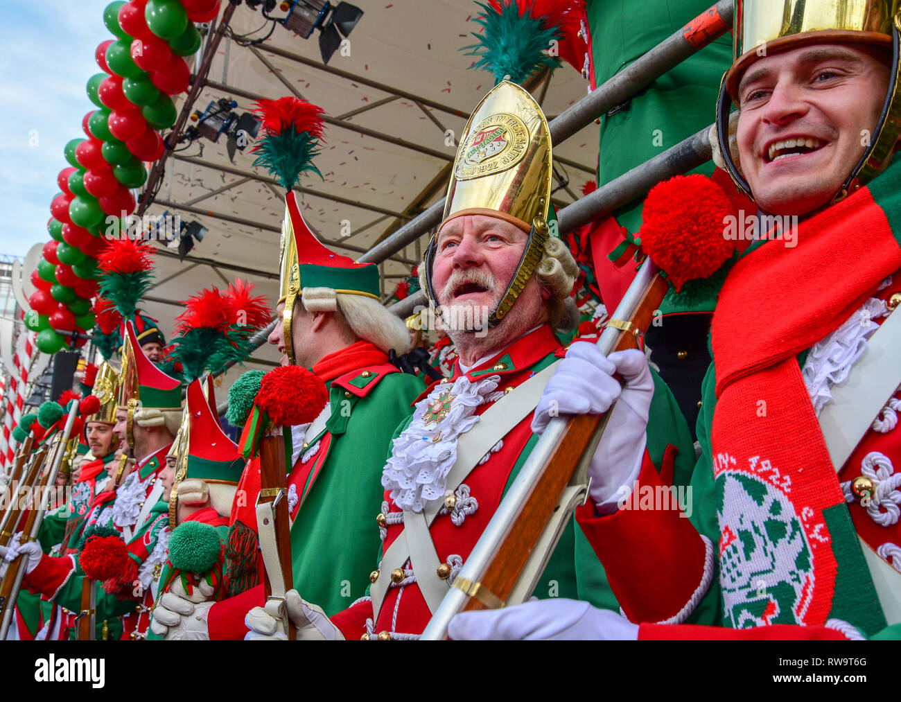 Revellers celebrating carnival in Cologne Stock Photo - Alamy