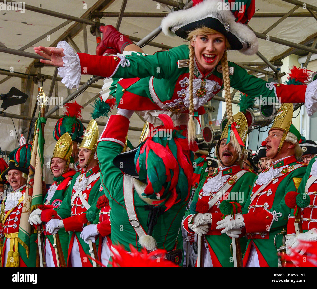 Revellers celebrating carnival in Cologne Stock Photo - Alamy