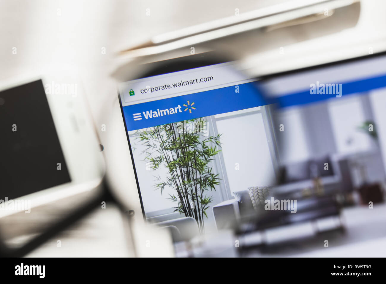 New York, USA - 6 March 2019: Walmart, Retail official website homepage ...