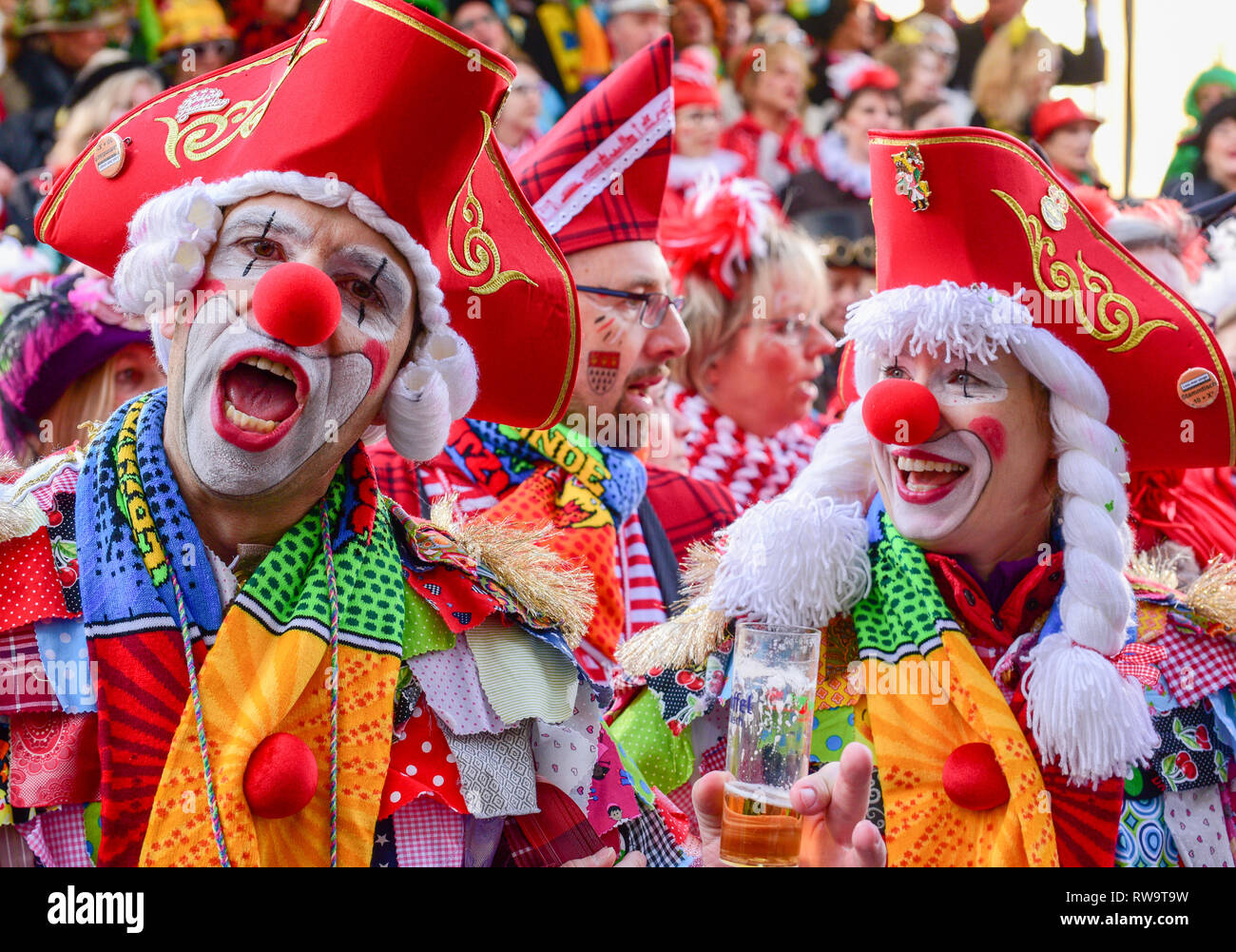 Revellers celebrating carnival in Cologne Stock Photo - Alamy