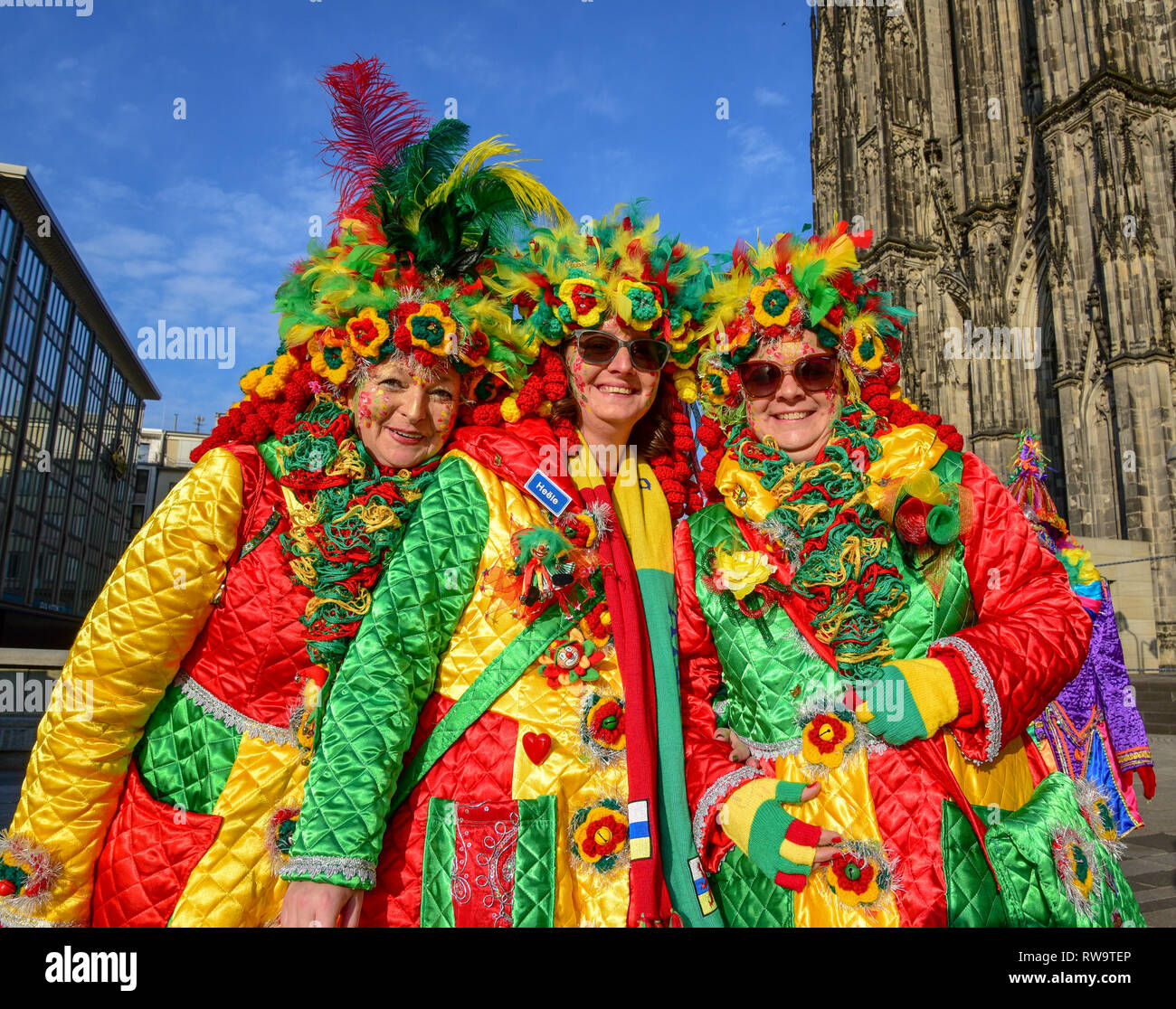 Revellers celebrating carnival in Cologne Stock Photo - Alamy