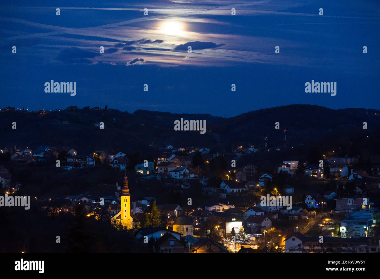 Dark cloud above church hi-res stock photography and images - Alamy