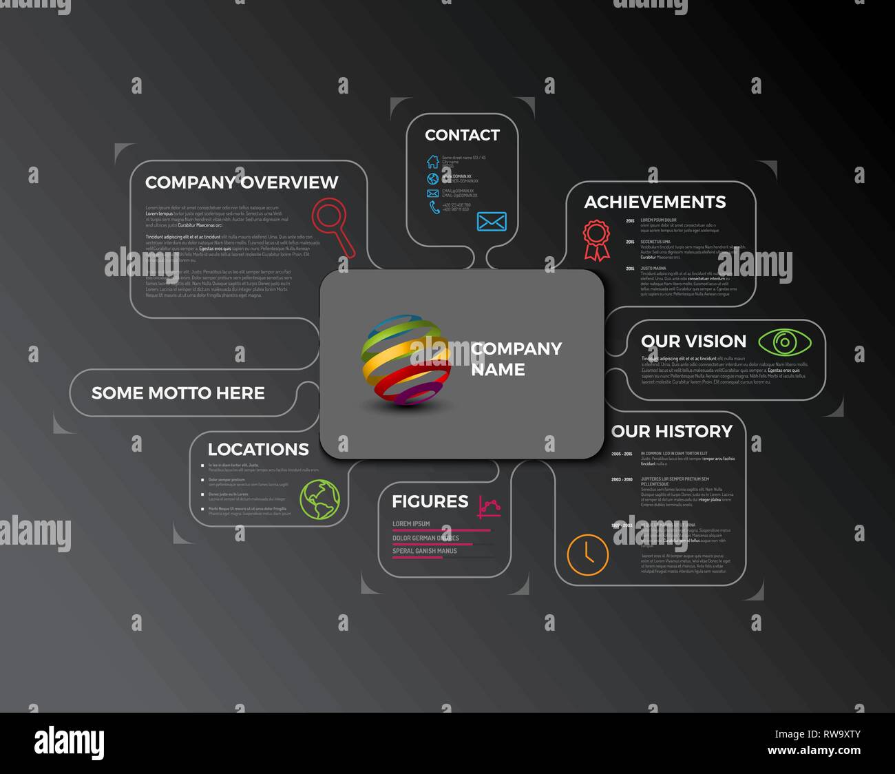 Vector Company infographic overview. Company profile design template ...