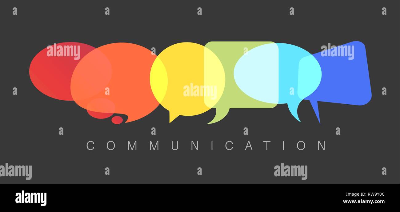 Vector Abstract Communication Concept Illustration Dark Communication