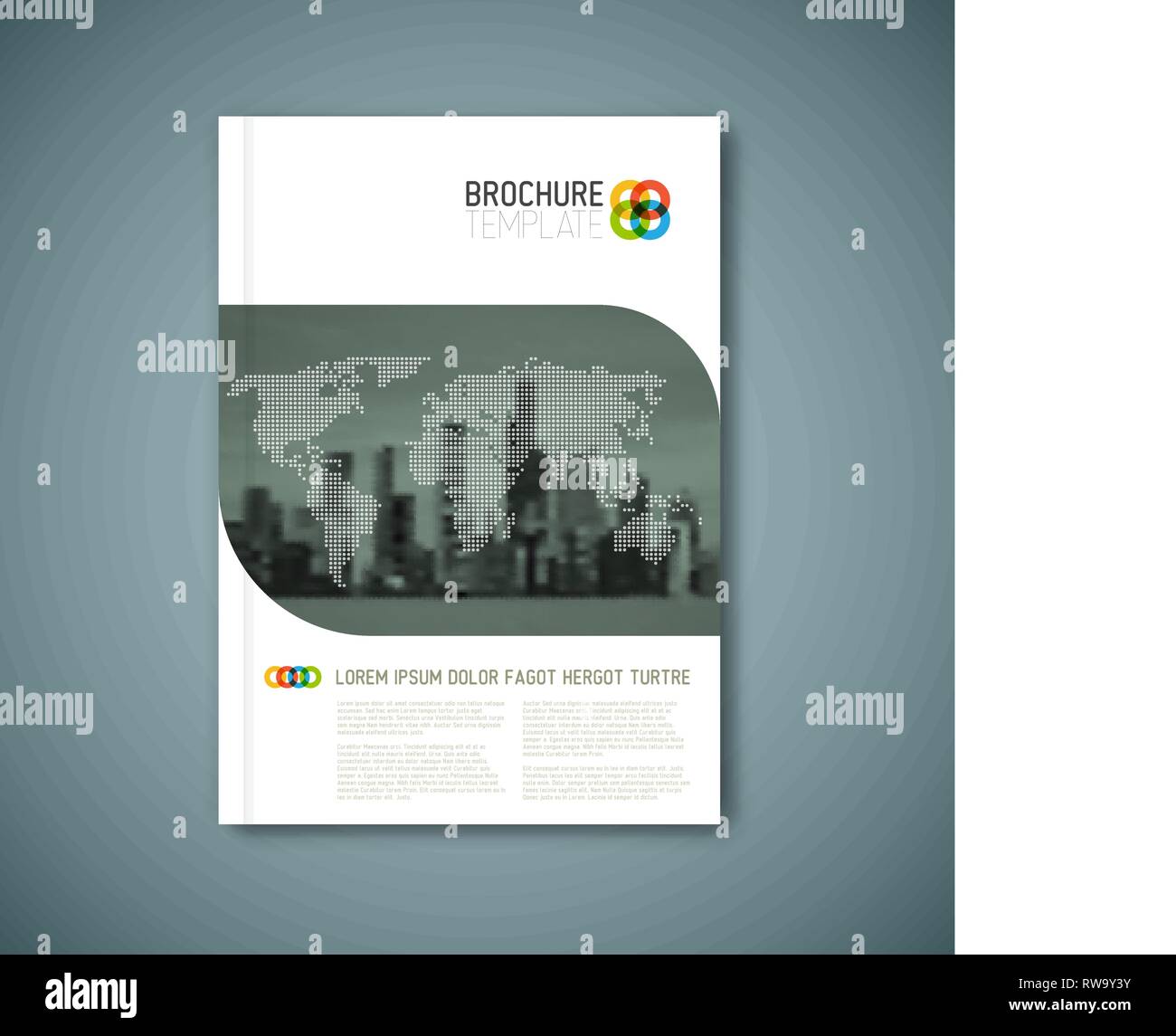 Modern Vector abstract brochure, report or flyer design template. Cover ...