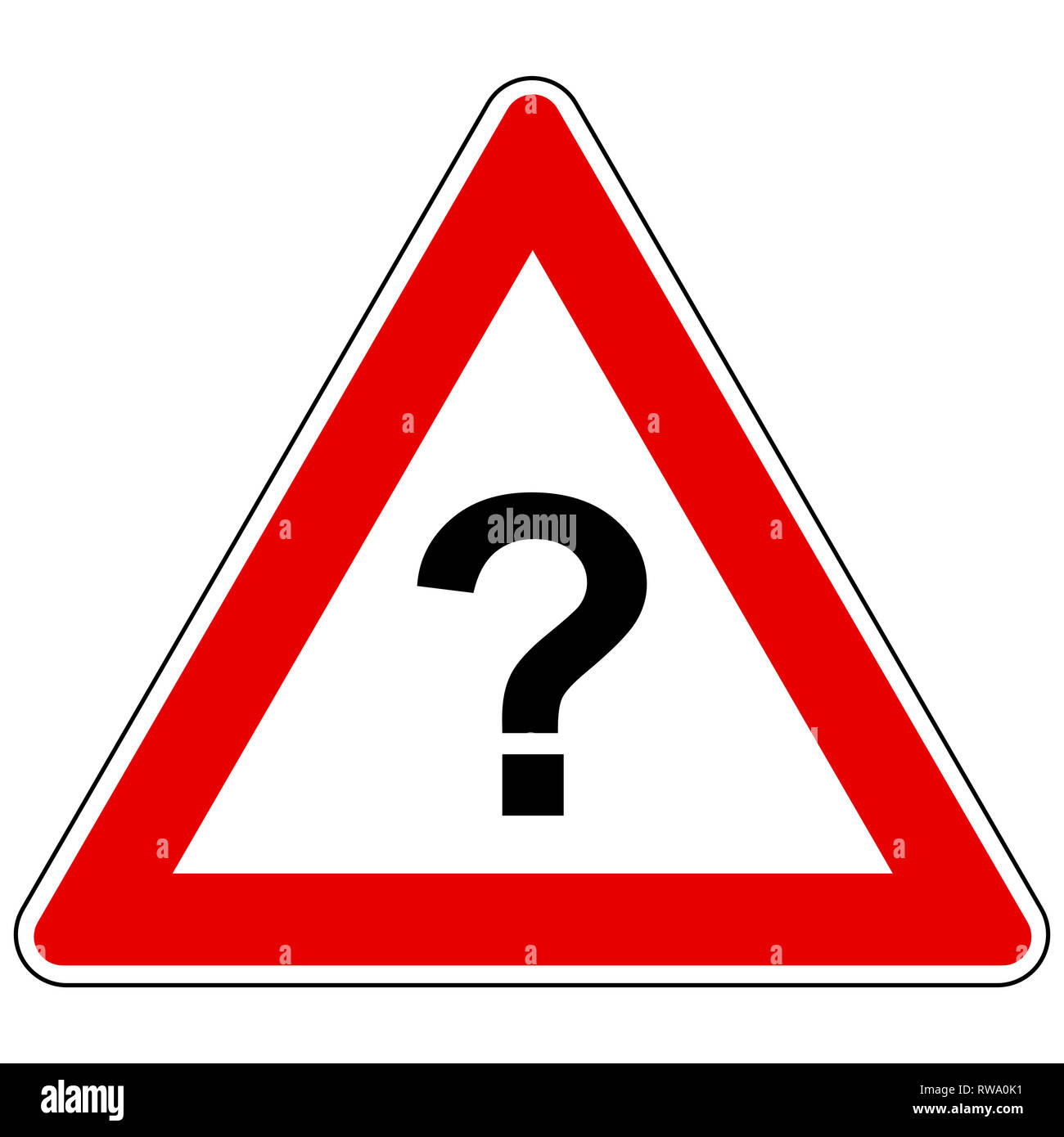 Question mark traffic sign Cut Out Stock Images & Pictures - Alamy