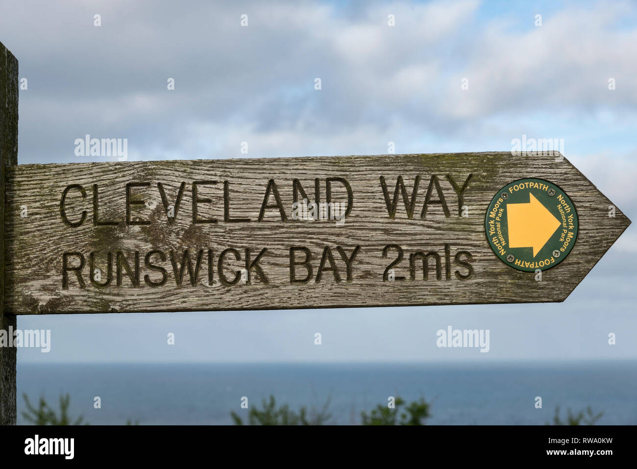 Wooden signpost on cleveland way hi-res stock photography and images ...
