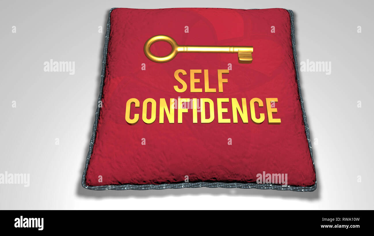 self confidence concept 3D render illustration Stock Photo - Alamy