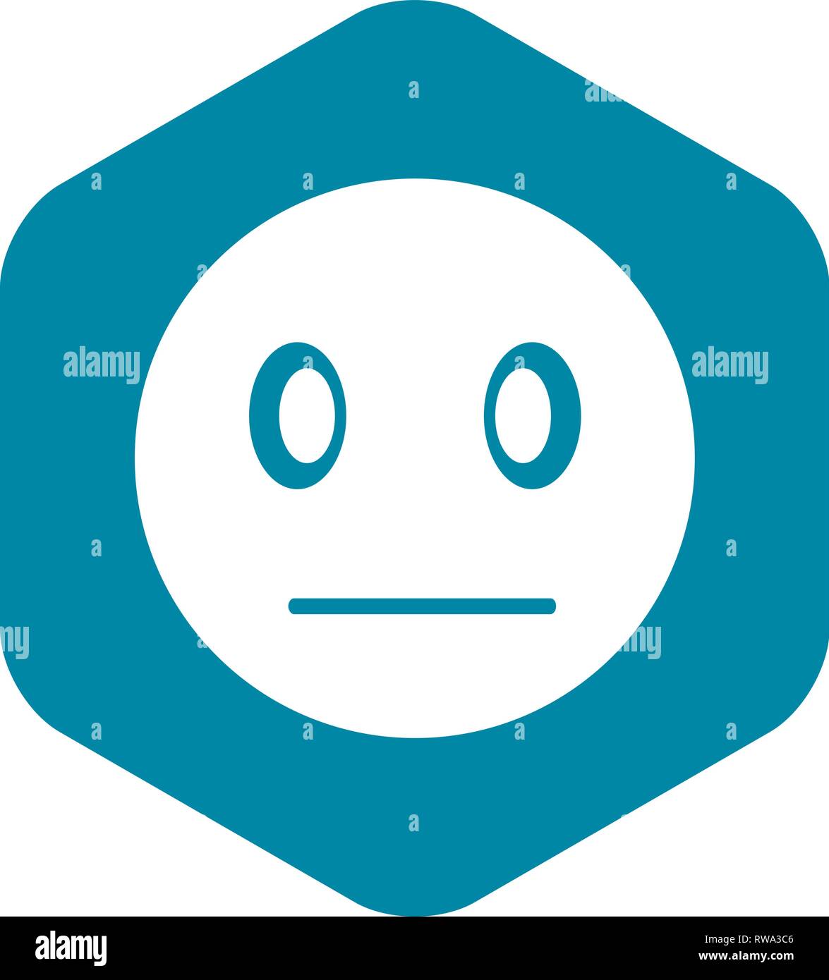 Suspicious emoticon icon, simple style Stock Vector Image & Art - Alamy