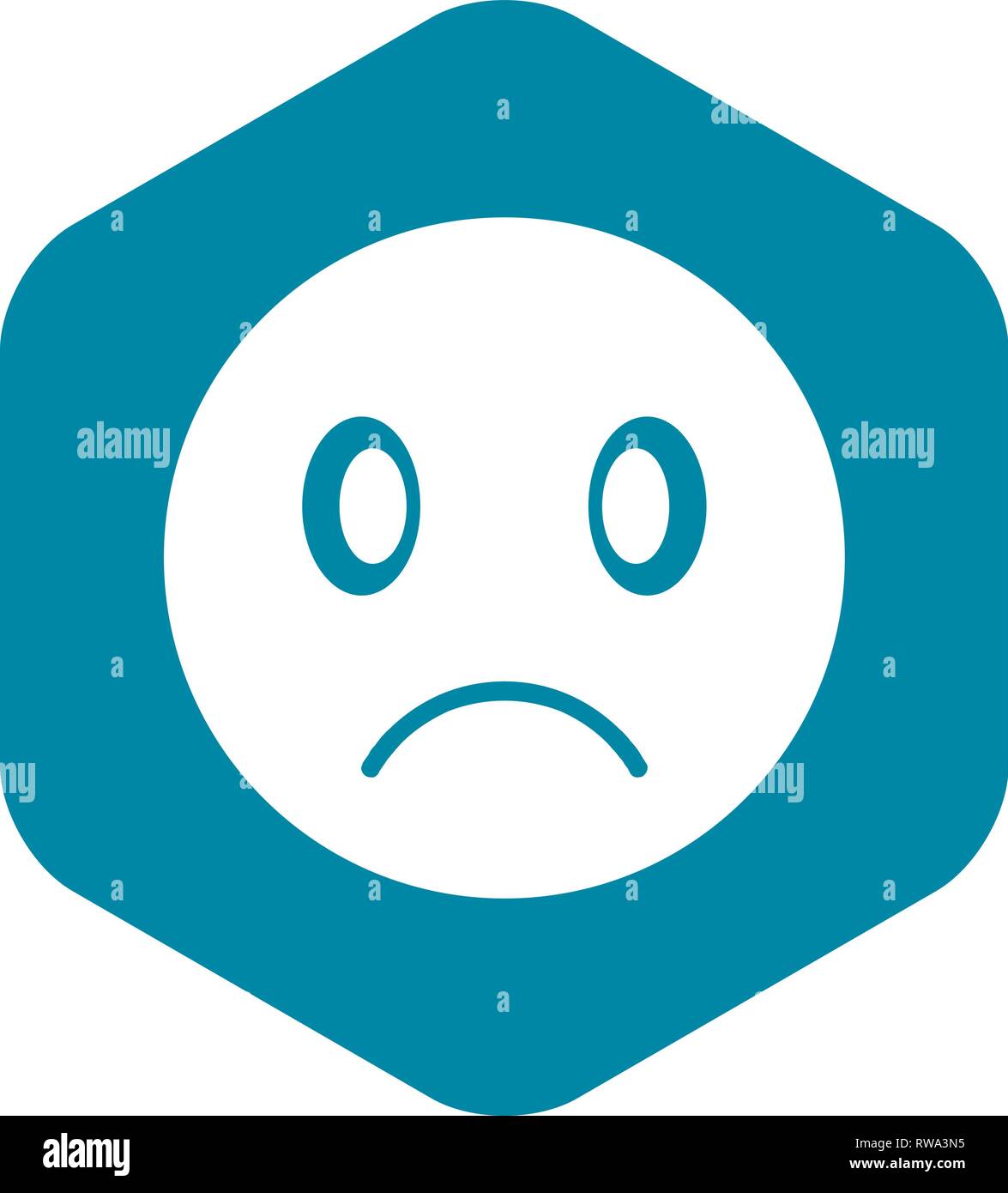 Sad emoticon icon, simple style Stock Vector Image & Art - Alamy