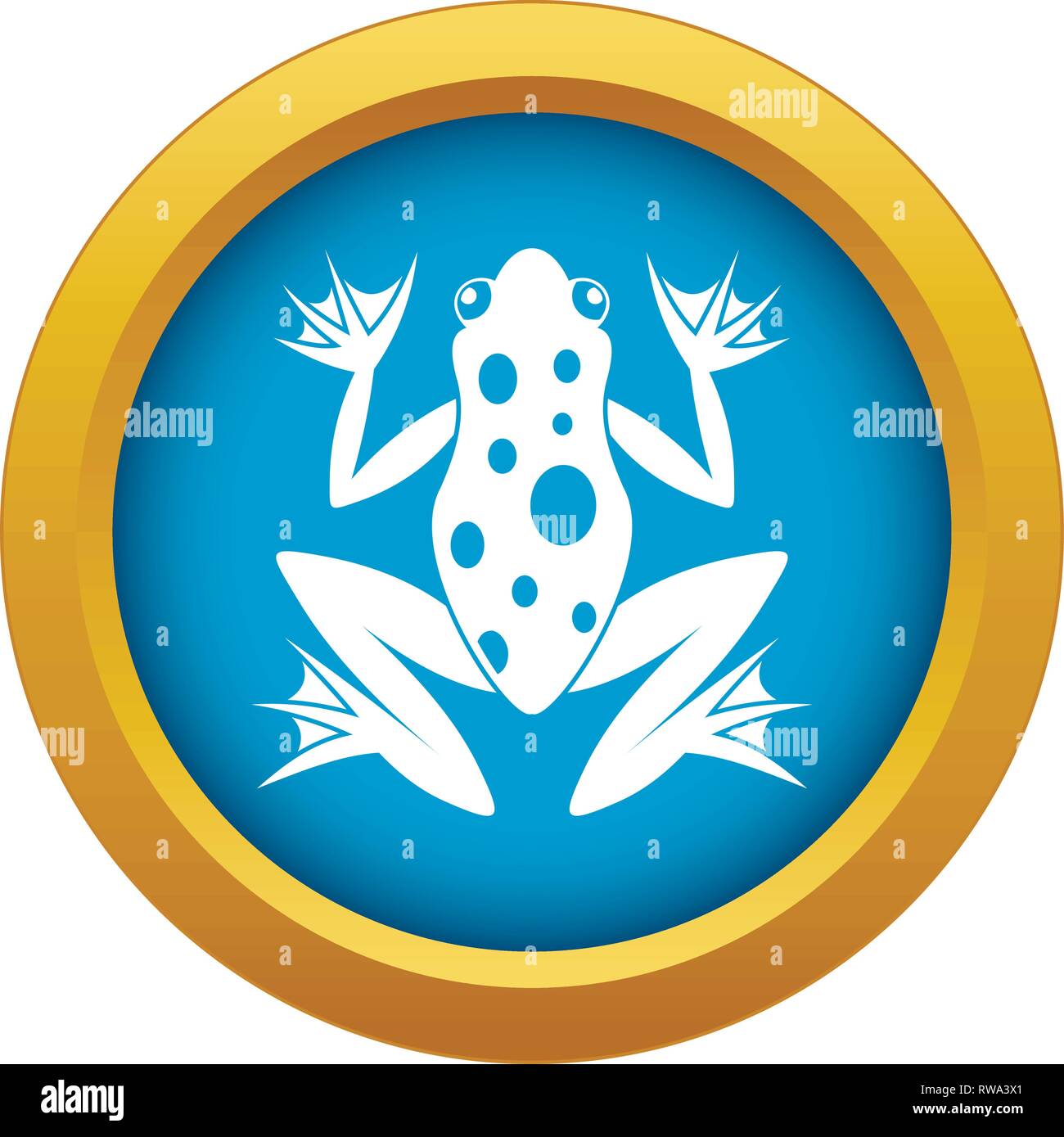 Frog icon blue vector isolated Stock Vector Image & Art - Alamy