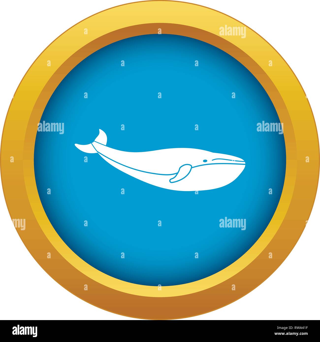 Whale icon blue vector isolated Stock Vector Image & Art - Alamy