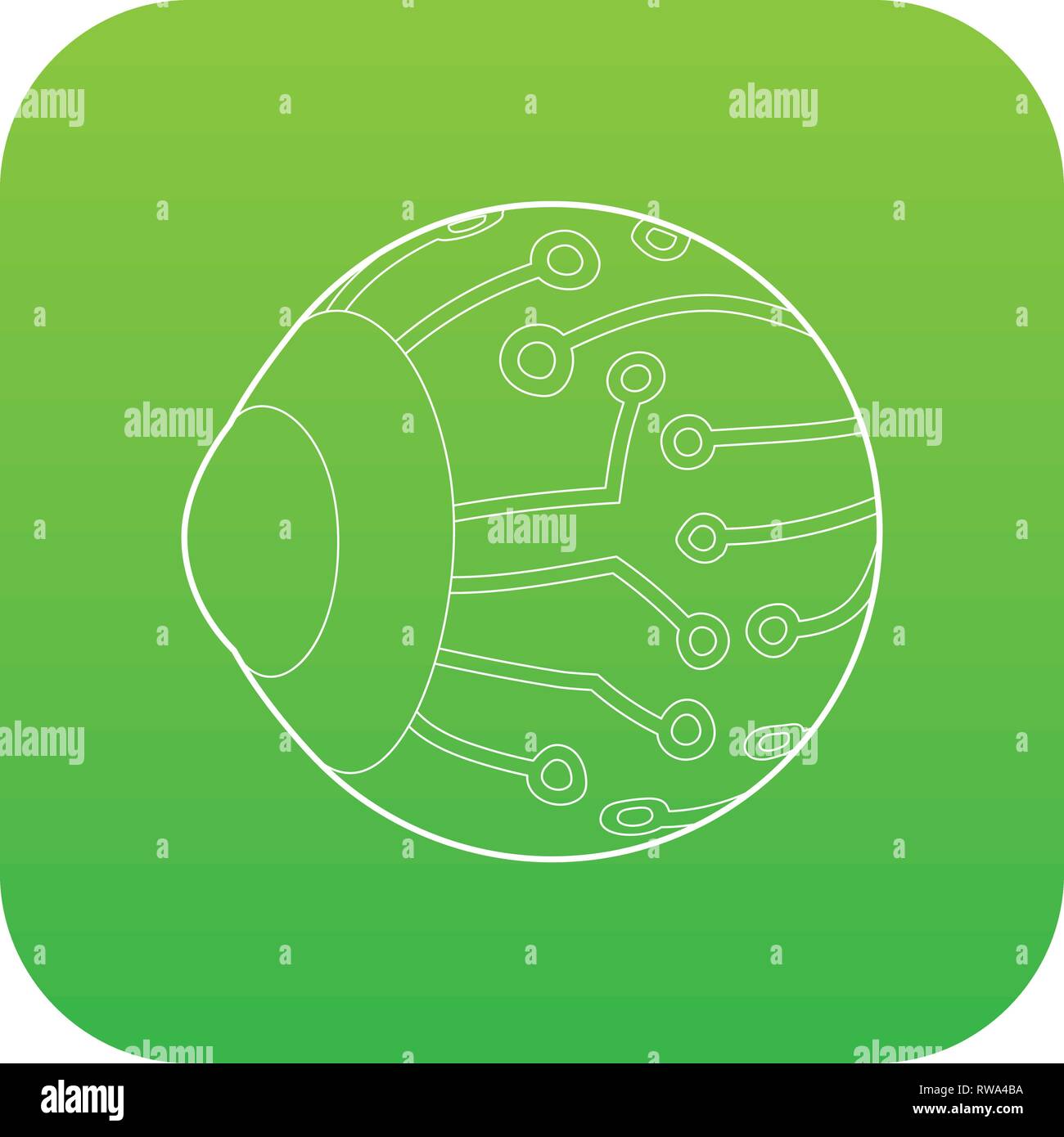 Cyber eyes icon green vector Stock Vector Image & Art - Alamy