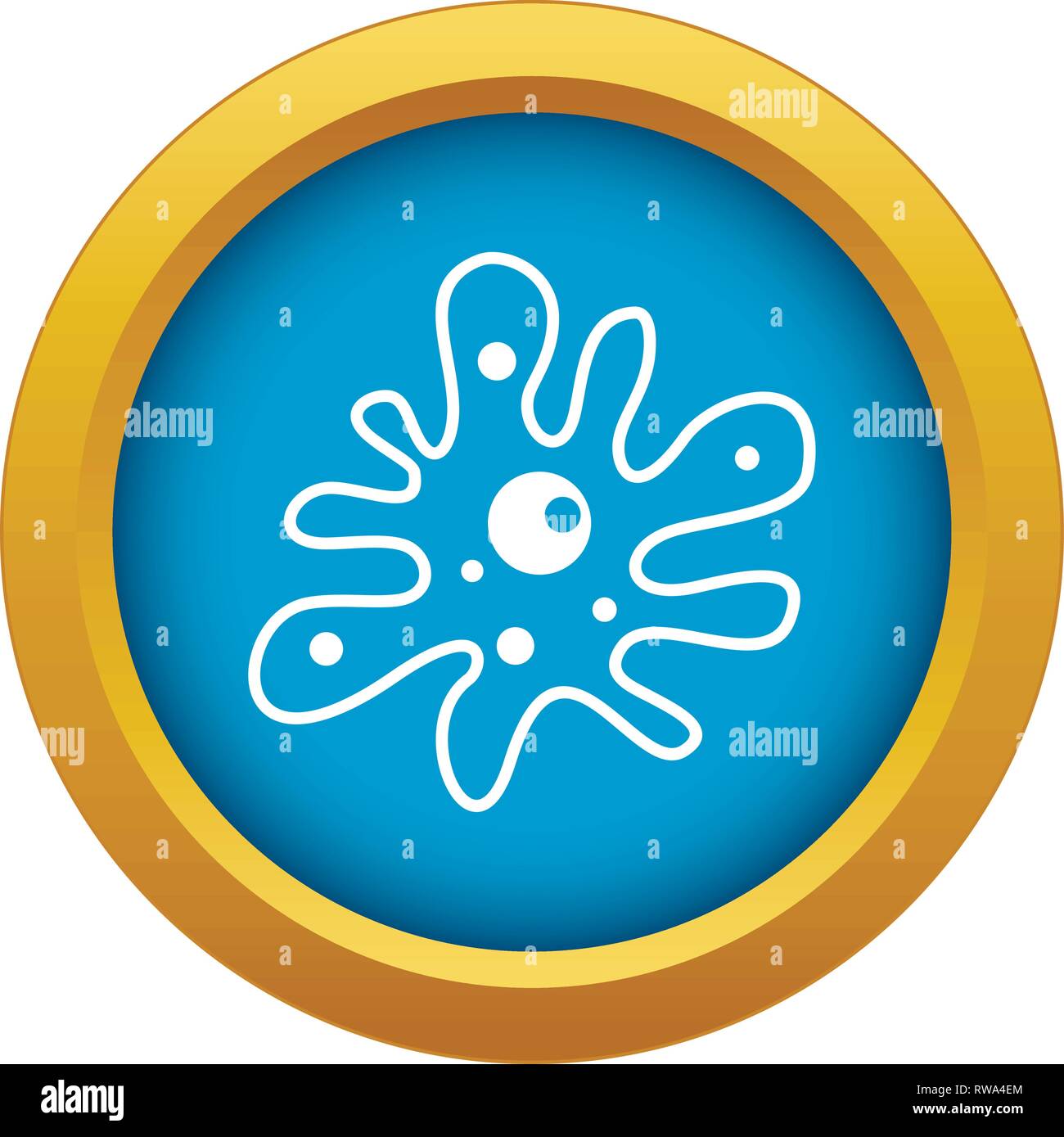 Amoeba icon blue vector isolated Stock Vector Image & Art - Alamy