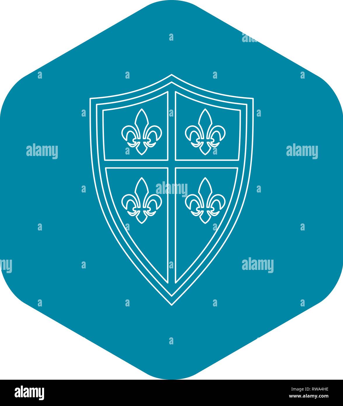 Royal shield icon, outline style Stock Vector Image & Art - Alamy