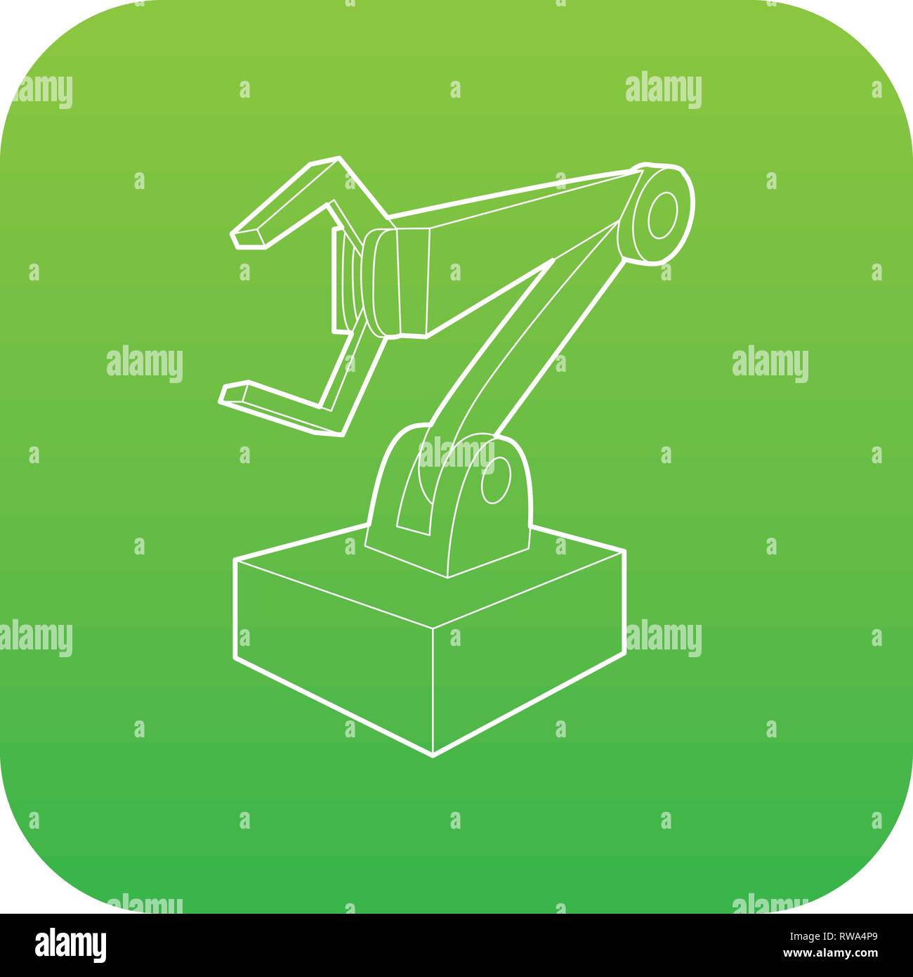 Robotic arm icon green vector Stock Vector Image & Art - Alamy