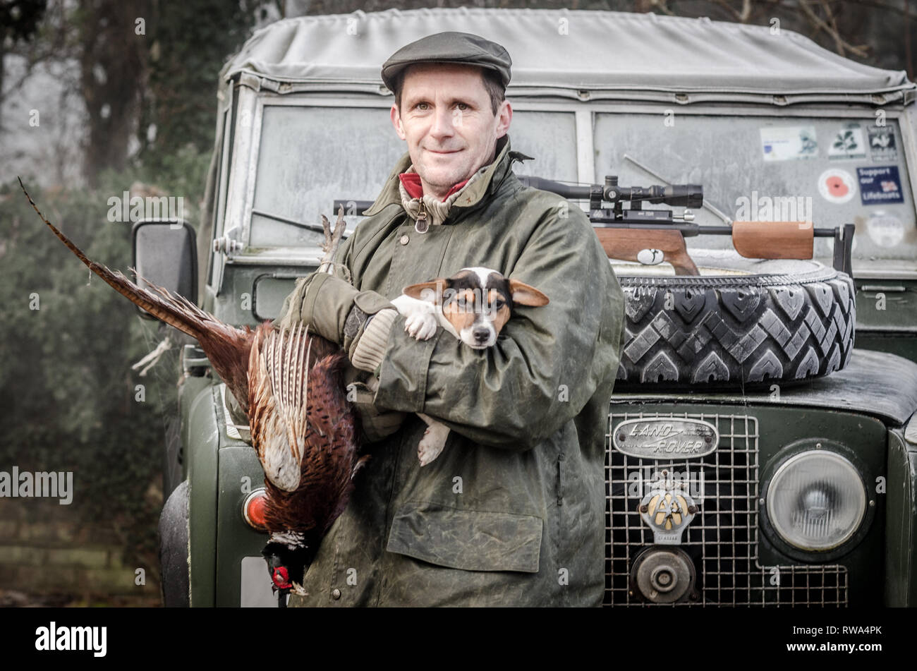 Game Keeper Holding Dead Pheasant Game High Resolution Stock ...
