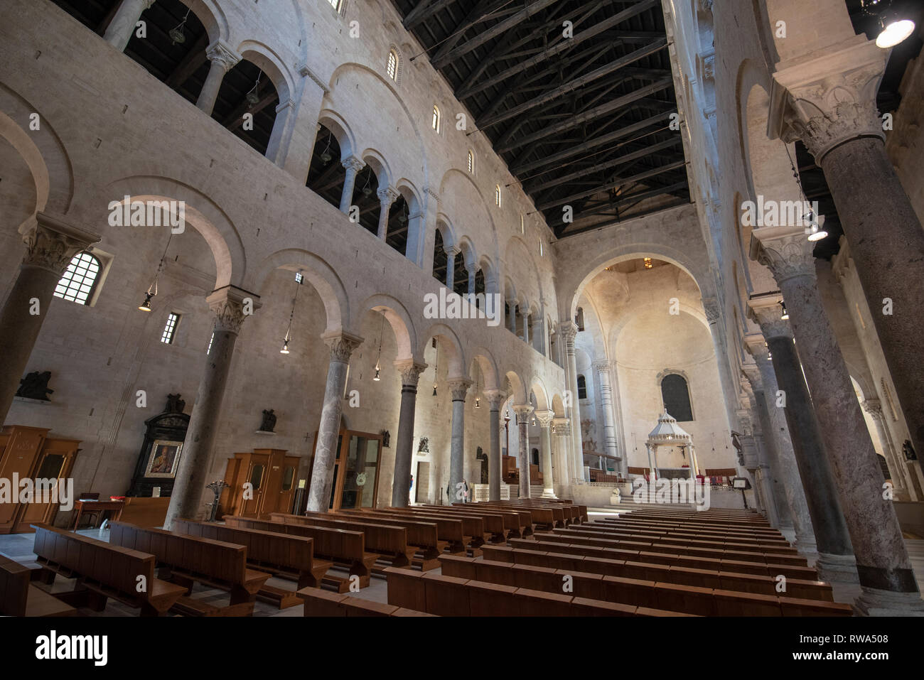 Bari, Puglia, Italy - Inside interior of Cathedral (Italian: Duomo di ...