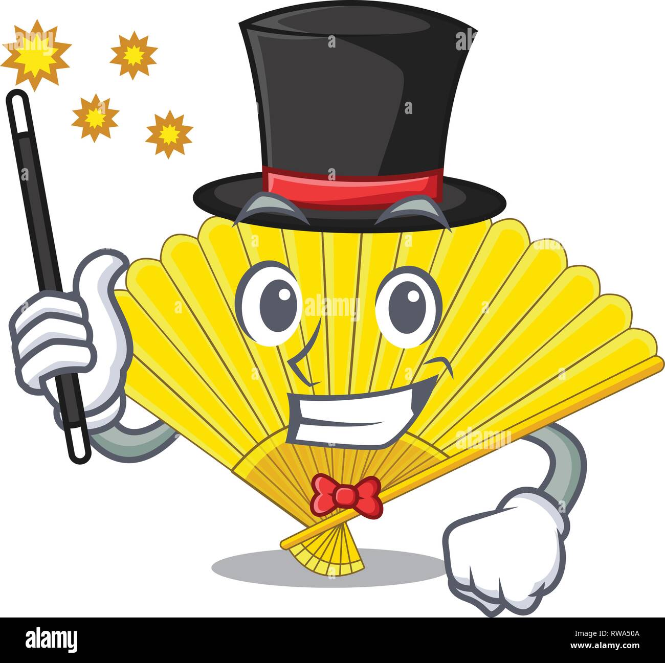 Magician folding fan isolated with the cartoon Stock Vector Image & Art ...