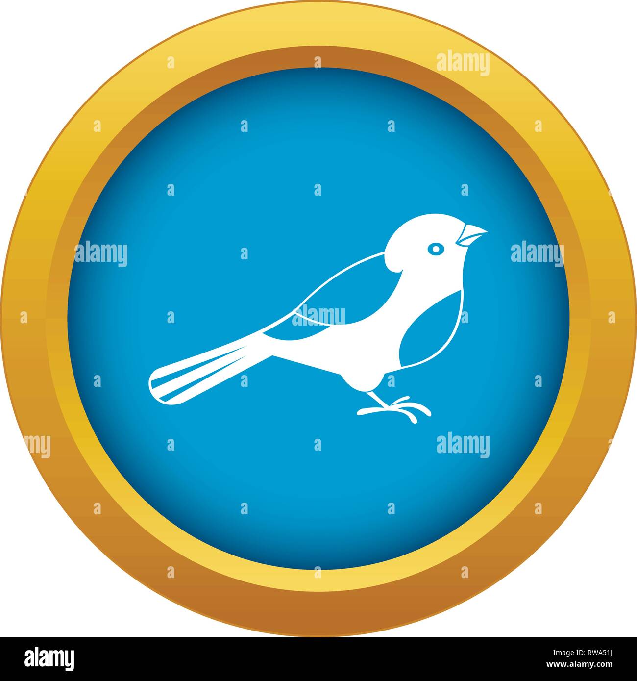 Bird icon blue vector isolated Stock Vector Image & Art - Alamy
