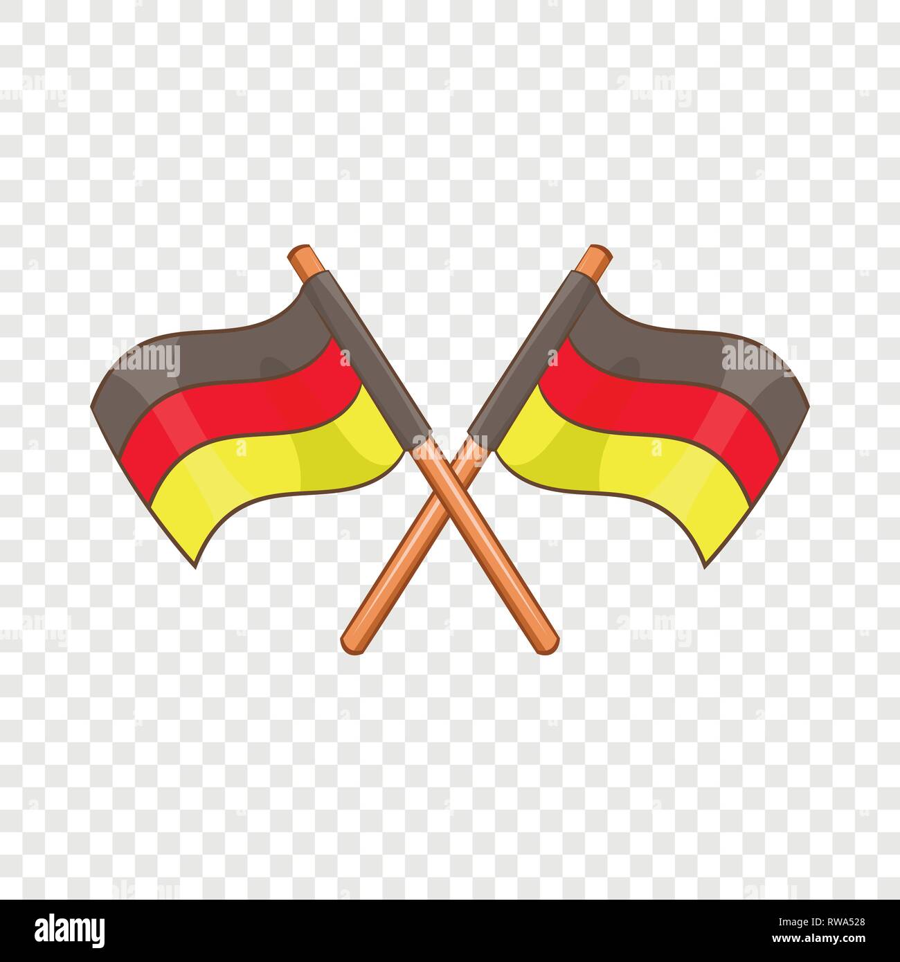 Two crossed flags of Germany icon, cartoon style Stock Vector Image ...