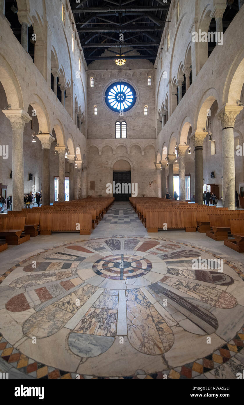 Bari, Puglia, Italy - Inside interior of Cathedral (Italian: Duomo di ...