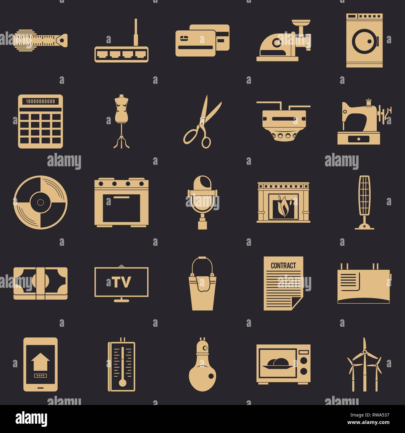 Computer staff icons set, simple style Stock Vector Image & Art - Alamy