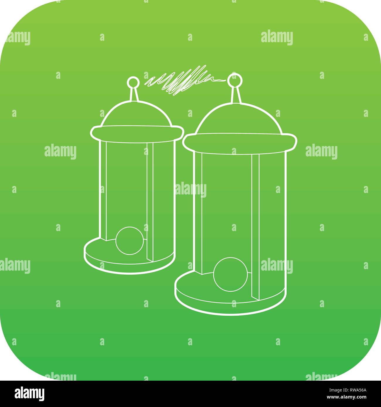 Electrical impulses icon green vector Stock Vector Image & Art - Alamy