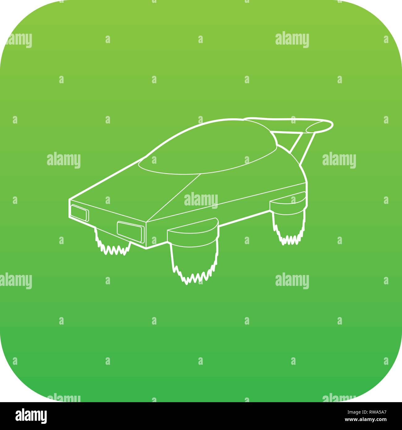 Flying machine future icon green vector Stock Vector Image & Art - Alamy