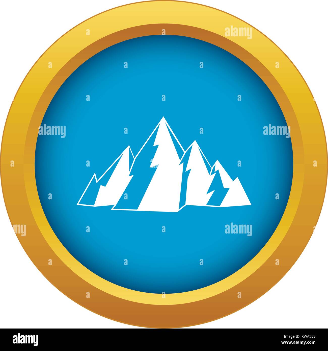 Mountain icon blue vector isolated Stock Vector Image & Art - Alamy