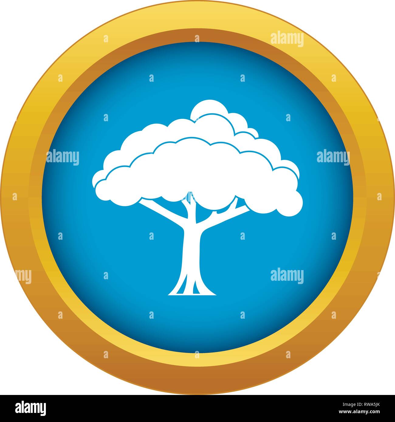 Tree icon blue vector isolated Stock Vector Image & Art - Alamy