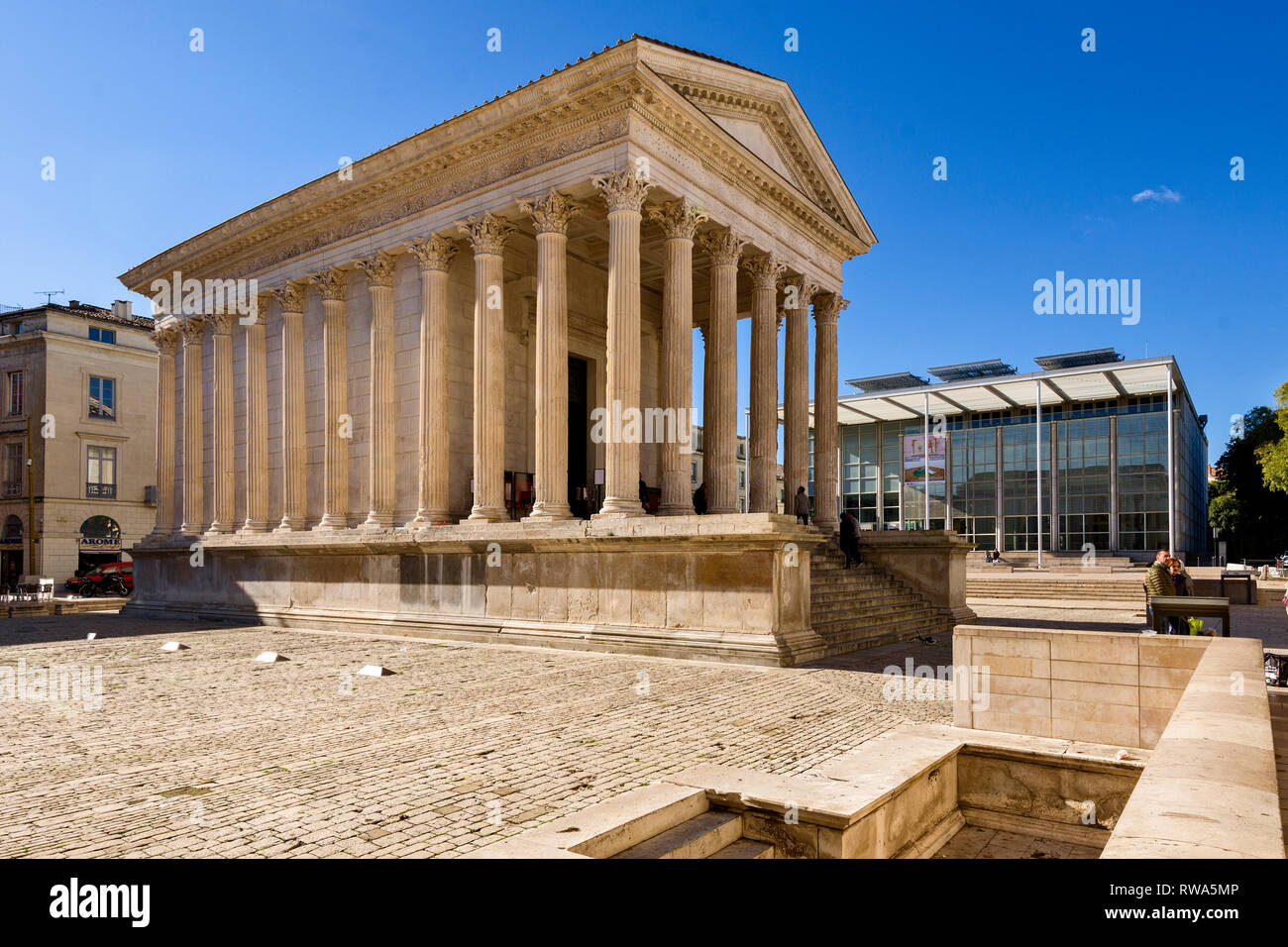 The Maison Carrée is a Roman temple in Nîmes, France Stock Photo - Alamy