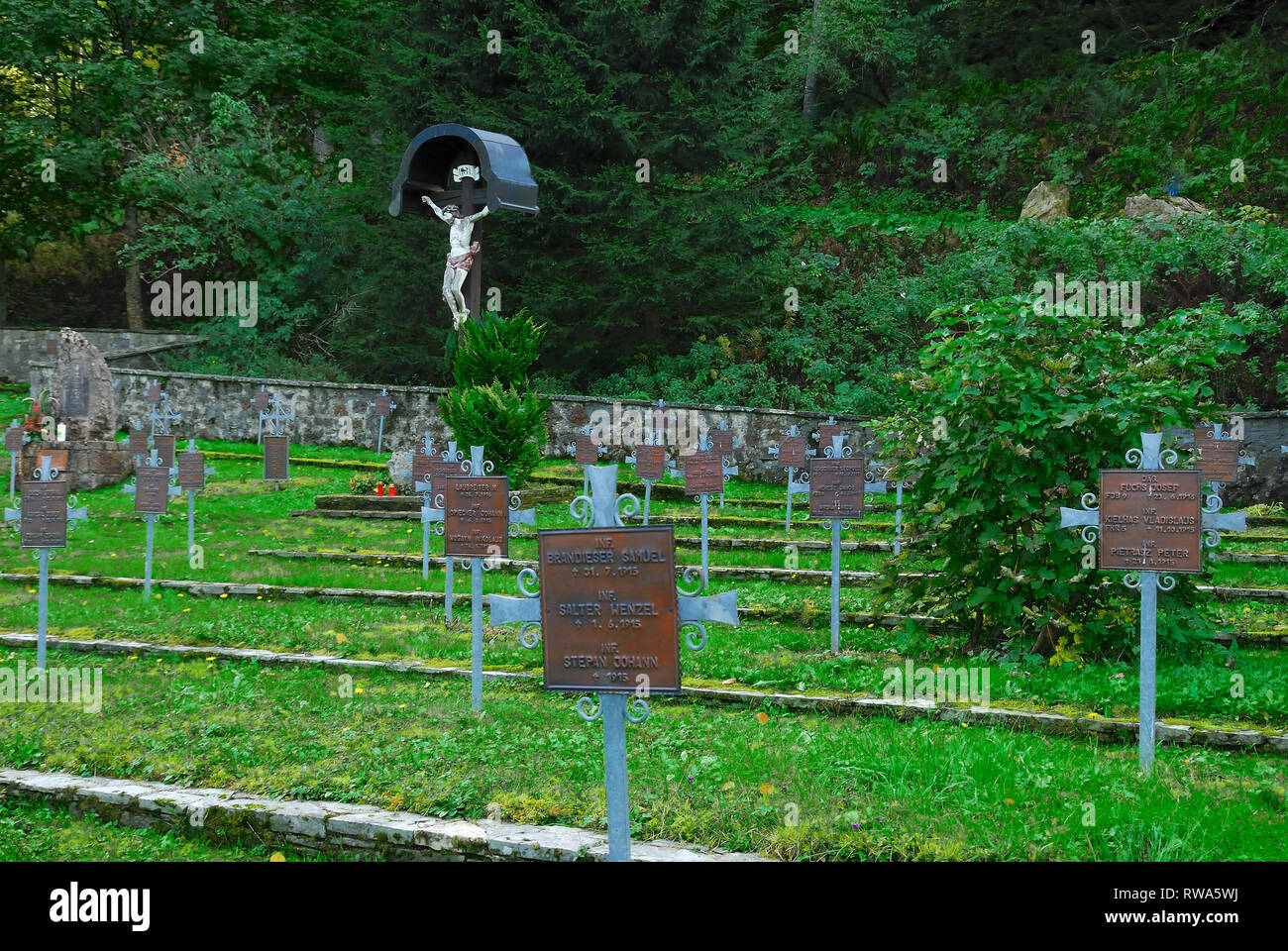 Austria, Plockenpass, Mauthen village. WWI, Austro-Hungarian war ...
