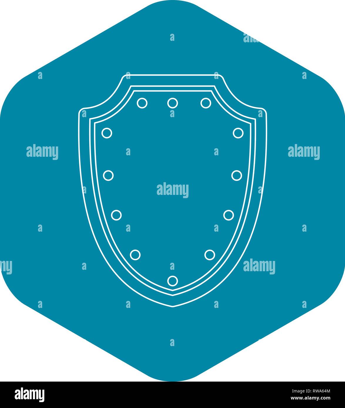 Army protective shield icon, outline style Stock Vector Image & Art - Alamy