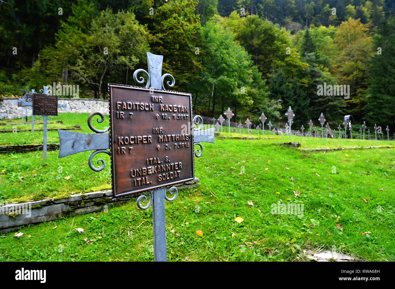 Austria, Plockenpass, Mauthen village. WWI,Austro-Hungarian war ...