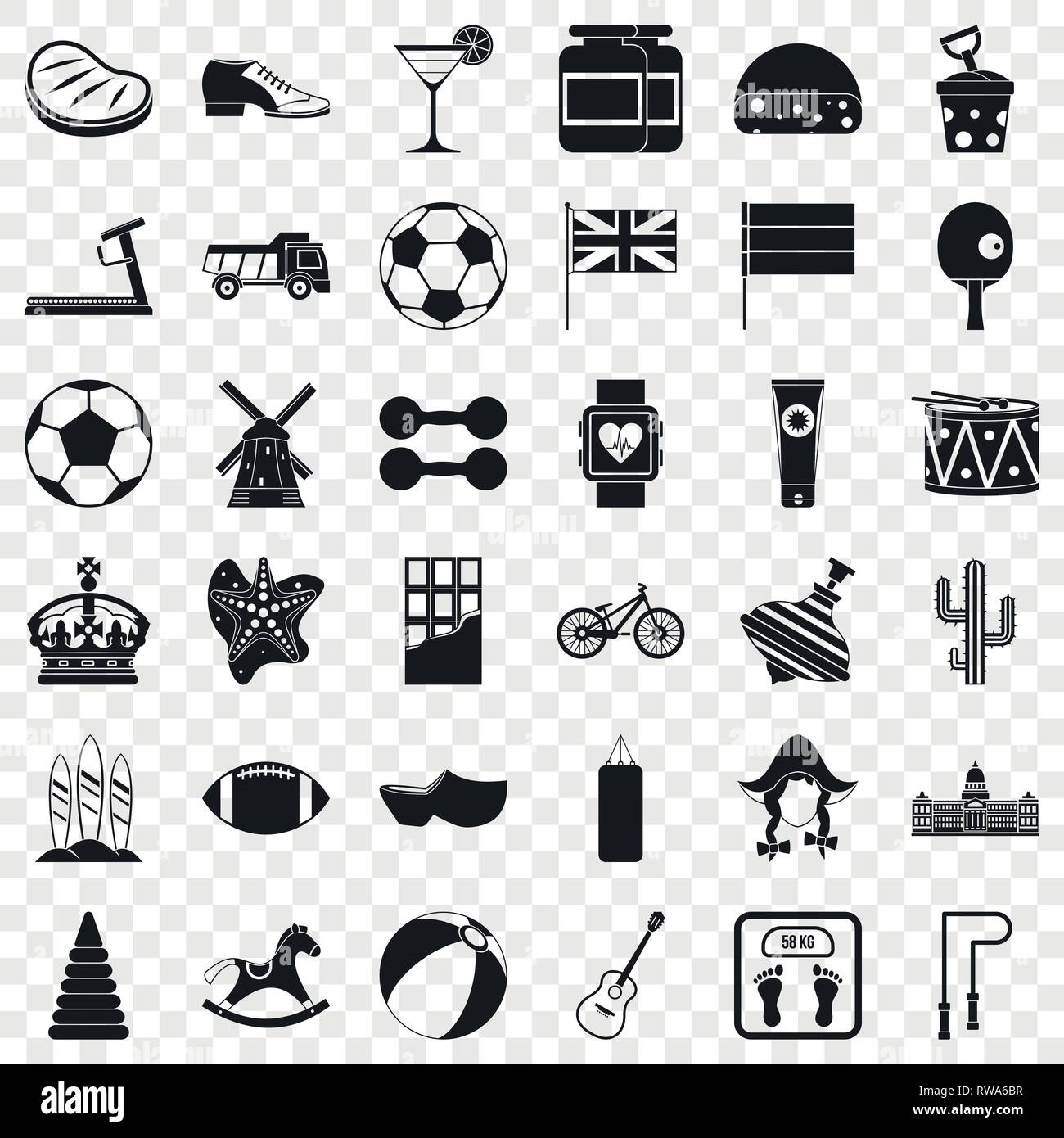 Country icons set, simple style Stock Vector Image & Art - Alamy