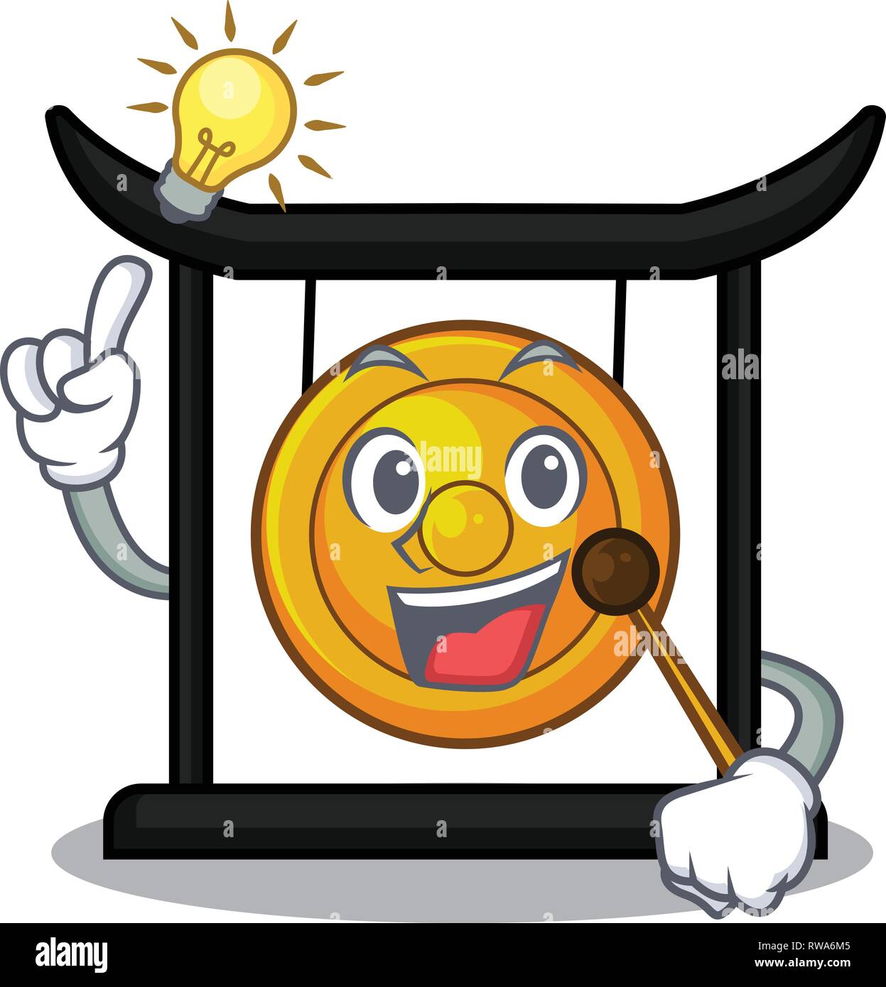 Have an idea minuatur golden gong in cartoon shape Stock Vector Image ...