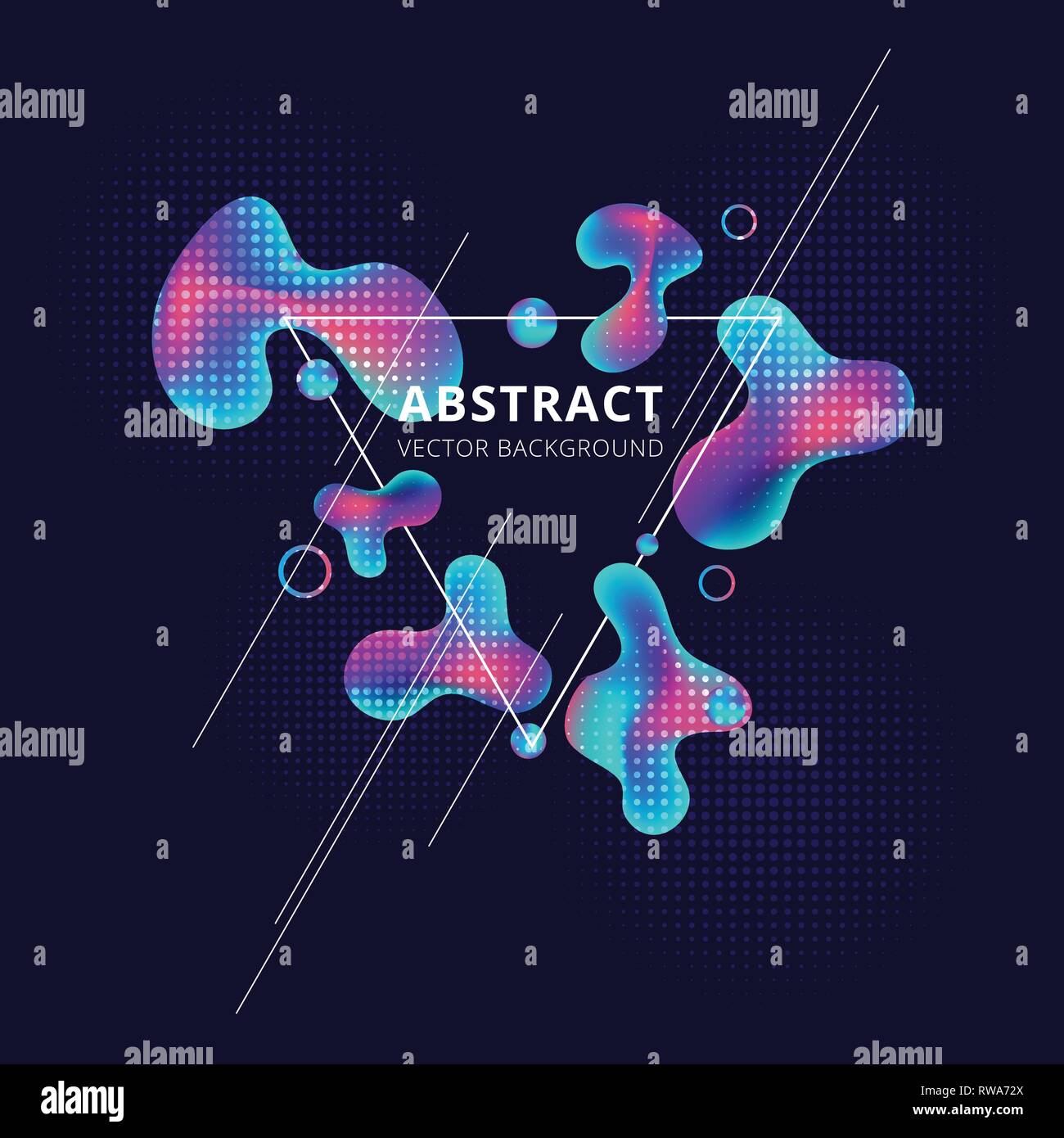 Vibrant blue white triangle on Stock Vector Images - Alamy