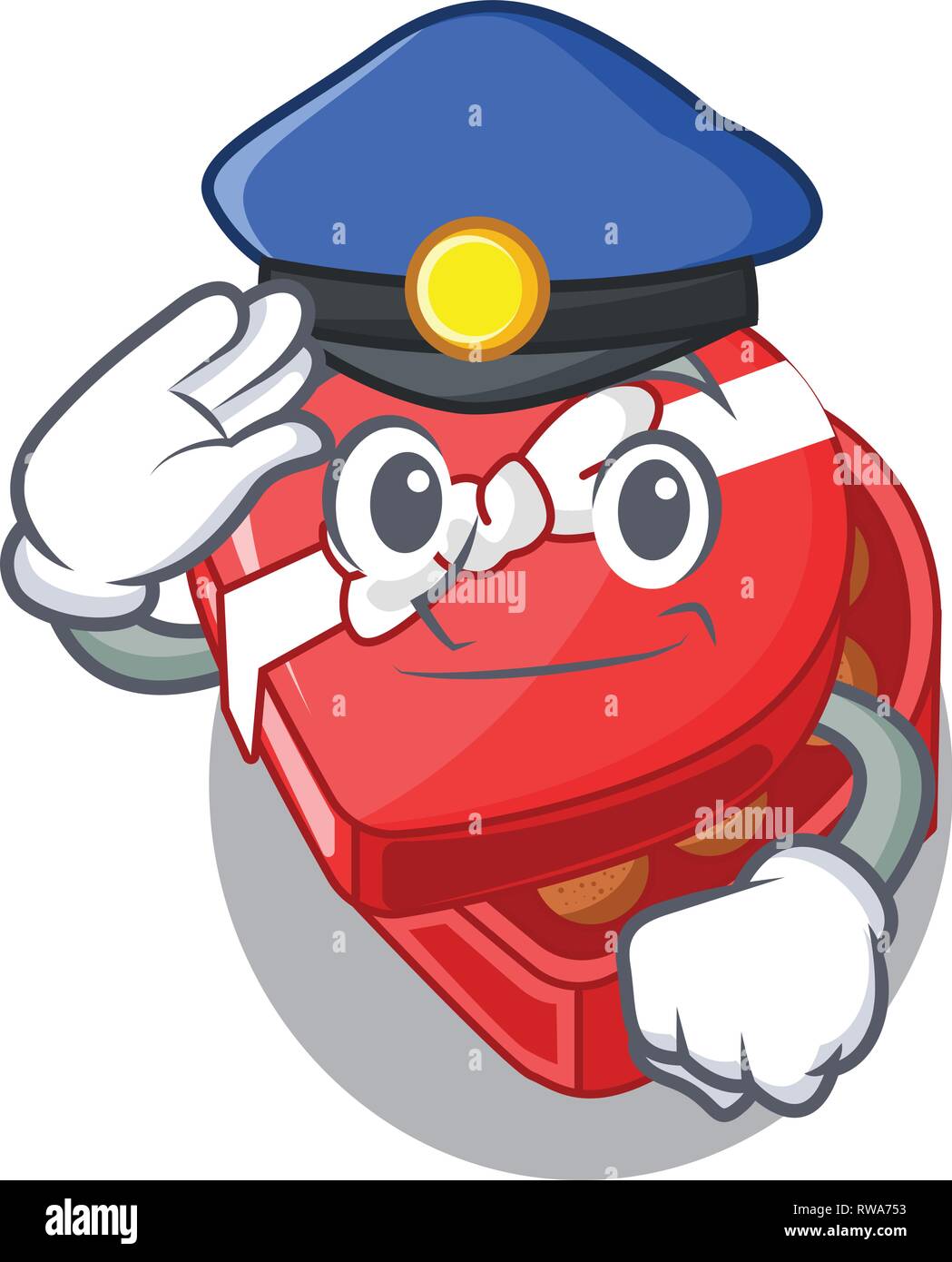 Police chocolate box heart above cartoon table Stock Vector Image & Art ...