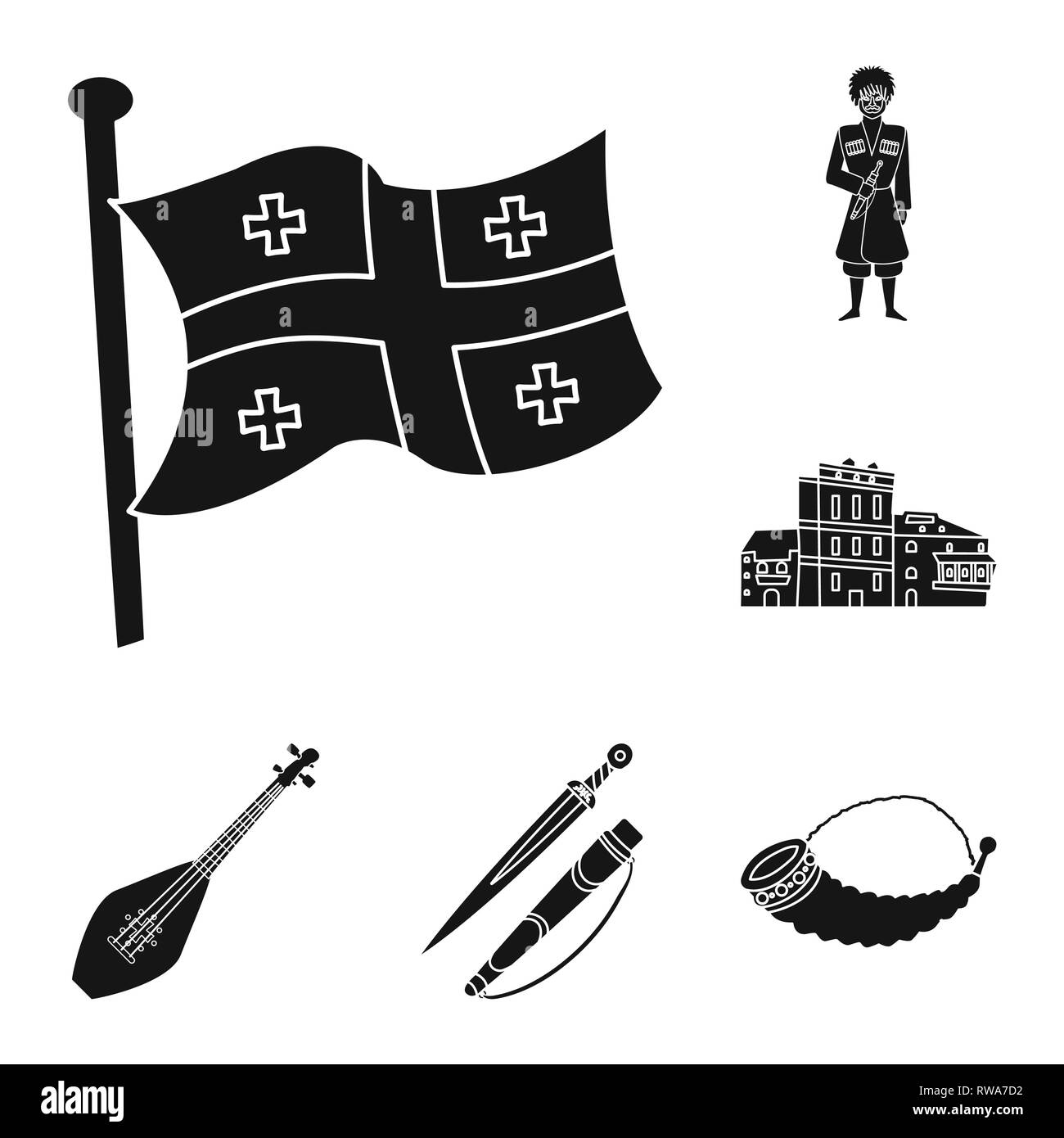 Vector design of heritage and originality symbol. Collection of ...