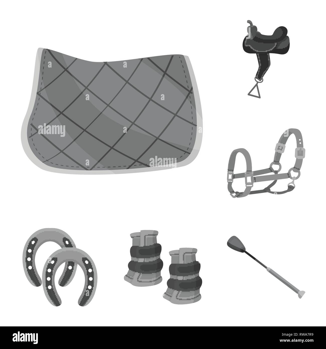 Isolated object of race and horse sign. Collection of race and racing ...